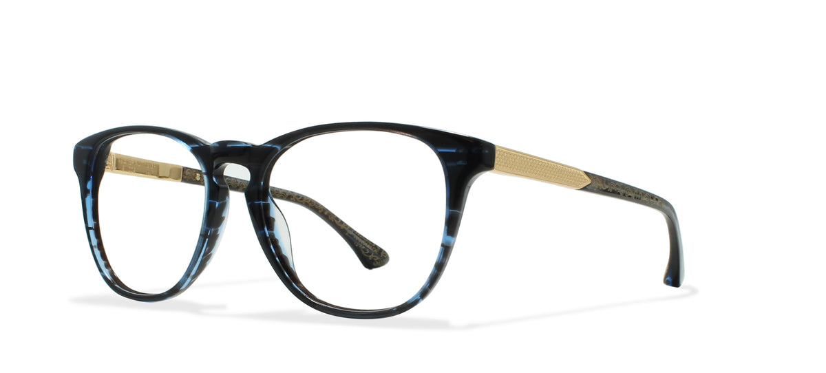 Kings of Past Simcoe Navy Round Transparent Lens Eyeglasses Frame